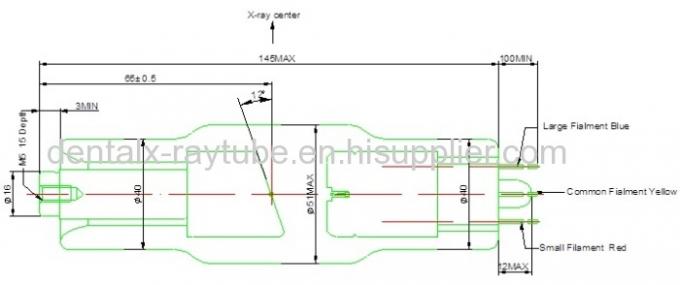110kv High Frequency Medical X Ray Tube , Dual Focal Spots Tungsten ...